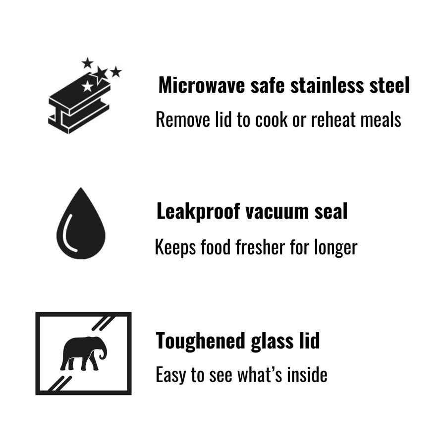 Elephant Box Prep and Store Small – 1L | Leakproof Steel Container