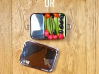 Elephant Box Two-in-One Lunchbox – 800ml with Snack Pod | Stainless Steel