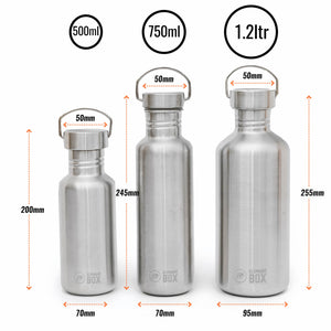 Stainless Steel Water Bottle 750ml | Elephant Box